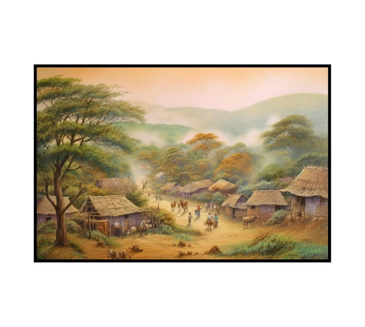 Someone’s in a Makro Canvas Wall Art - African Village Homestead ...
