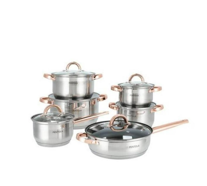 Someone’s in a Makro 12 piece Silver & Gold Stainless Steel Cookware Mood