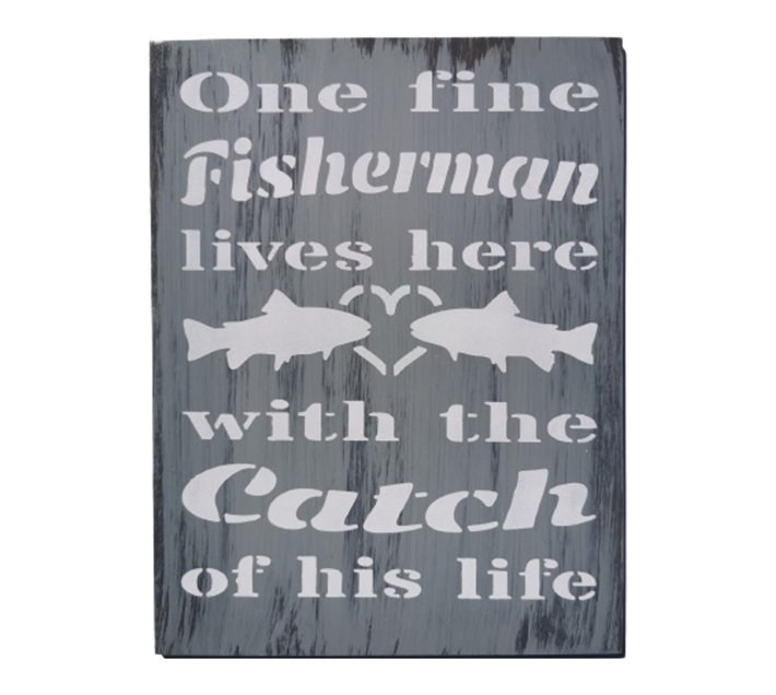 Someone’s in a Makro Wood Home Decor Wall Art - One Fine Fisherman ...