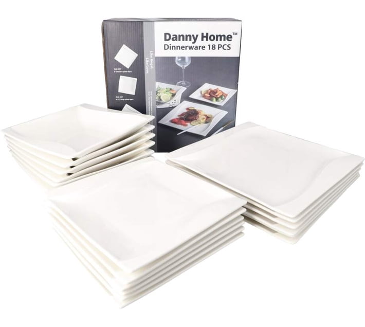 Danny Home Pack of 18 Ceramic XLD-004 Dinnerware Dinner Set () | Makro