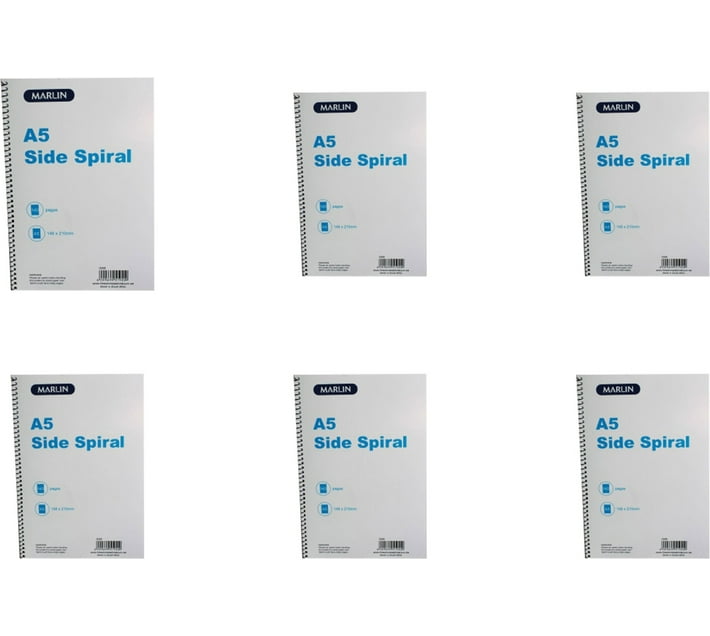 Marlin Side Spiral Short Hand Pad 140 Pages A5 Note Book Feint and ...