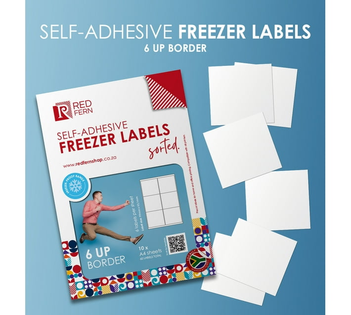 Redfern Labels Freezer – 6up Self-Adhesive Labels Self-Adhesive Paper ...