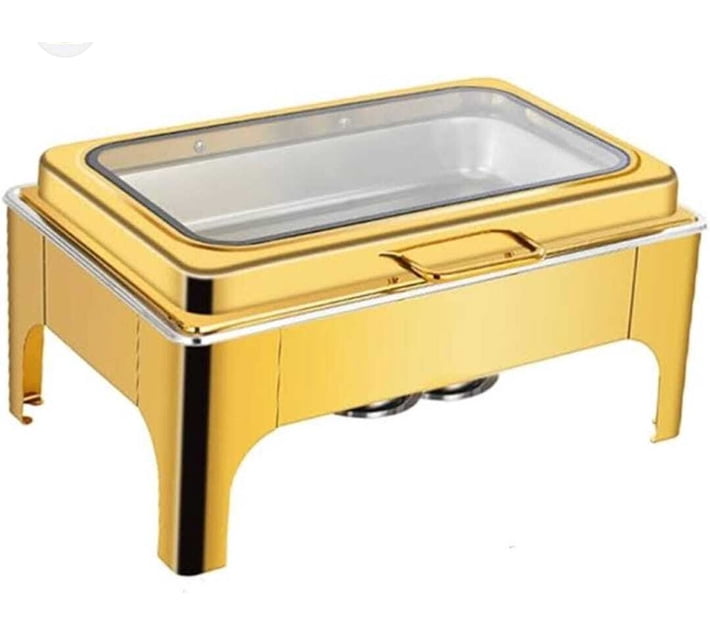Buy Generic Rectangular Gold Chafing Dish 5 quart Single Pan (Pack of 1 ...