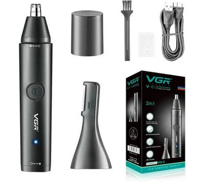 VGR V-613 Trimmer 150 min Runtime 2 Length Settings (Black) | Makro