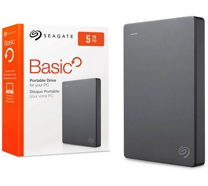 Seagate Basic 5 TB External Hard Disk Drive (HDD) (Black) | Makro