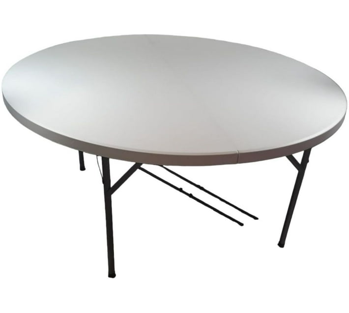 Buy SMTE Large Round Folding Table 154cm x 74cm Folding Table (Finish ...