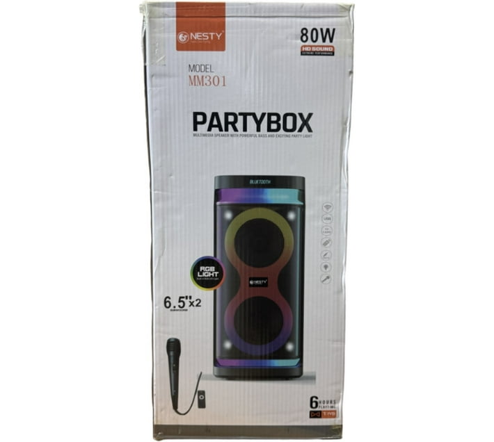 NESTY Wired & Wireless Party Speaker Stereo (Black, NA) | Makro