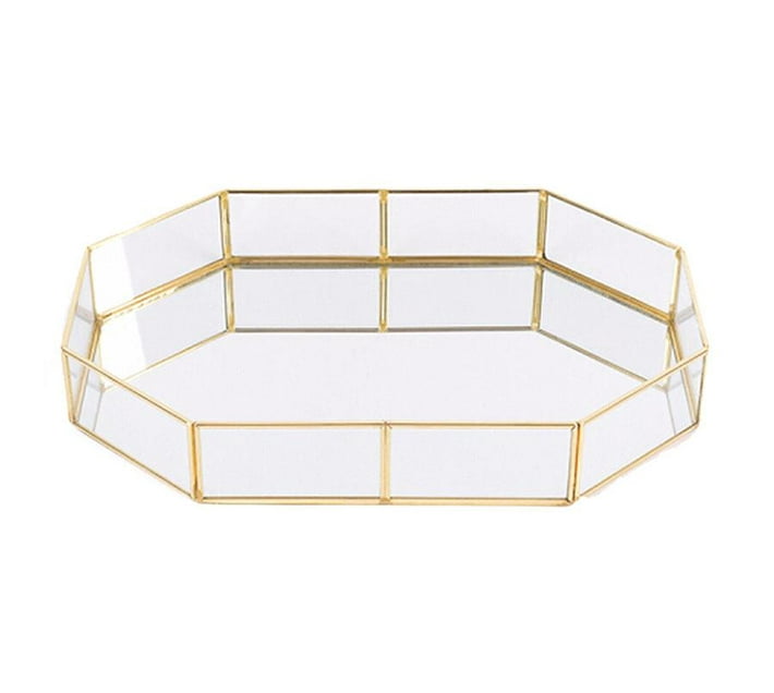Someone’s in a Makro Volamor - Gold Glass Mirror Tray Decor Vanity ...