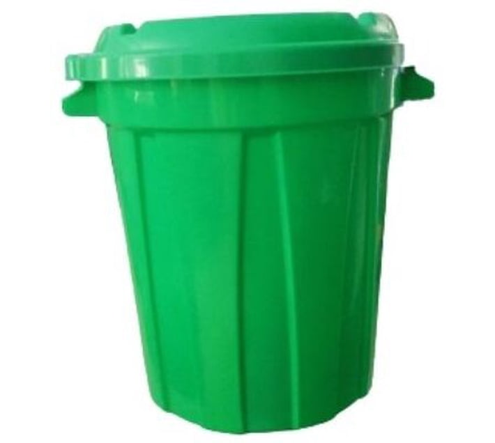 Buy SMTE Refuse Bin / Round Dust Bin - 95L Plastic Dustbin (Green) in ...