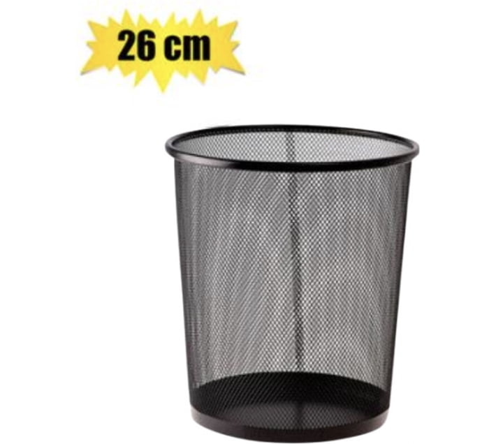 health glow 159-005050 Steel Dustbin (Black) | Makro