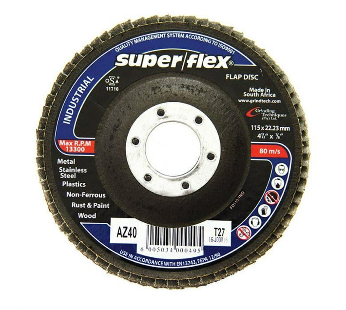 Someone’s in a Makro Superflex - Industrial Flap Disc 115X22Mm 40G - 2 ...