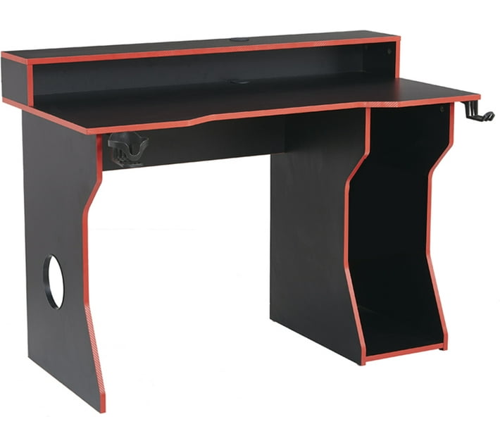 Anchor 2-Tier Gaming Desk with 3 Storage Compartments, Cup & Headphone ...