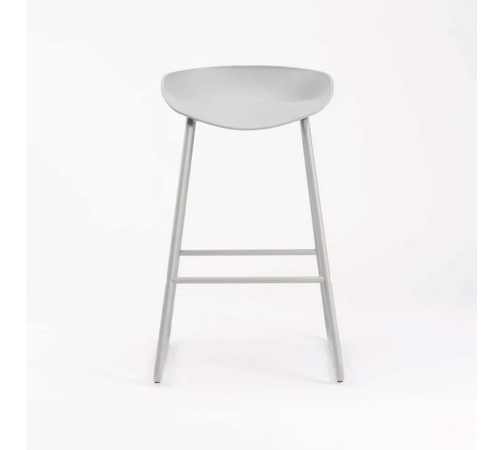 VIVIDITTO Metal Bar Stool (Finish Colour - Grey, Knock Down) | Makro