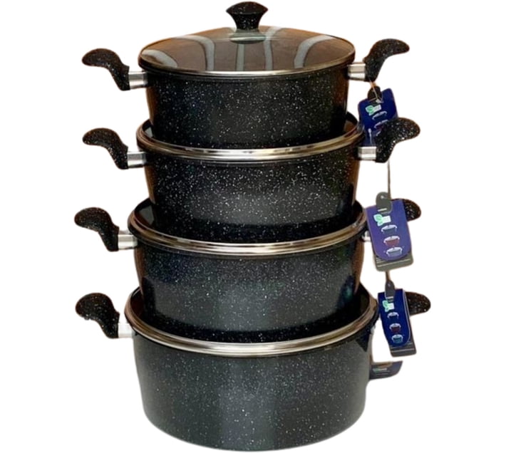 Generic 106T-03 Non-Stick Coated Stainless Steel Cookware Set (4 ...