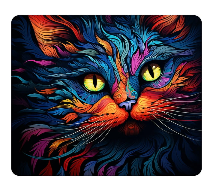 Someone’s in a Makro Mouse Pad - Psychedelic Cat Spiral Craft a ...