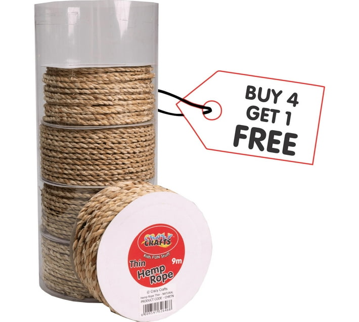 Someone’s in a Makro Rope - Hemp Rope Thin 9m - Natural (Buy 4 get 1 ...