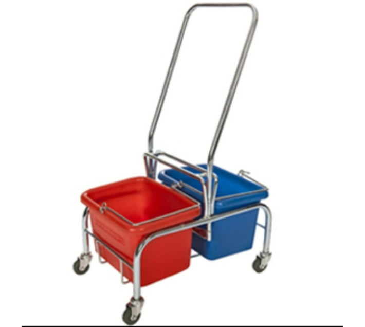 Buy 50L Buckets With Steel Trolley Frame 50 L Steel Bucket Set (Blue ...