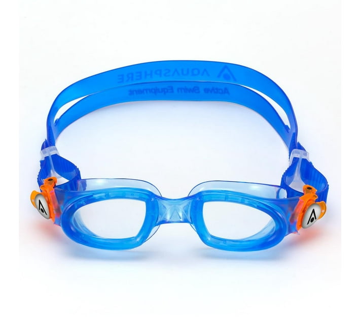 Someone’s in a Makro Aquasphere Moby Kid – Clear Lens – Blue/Orange ...