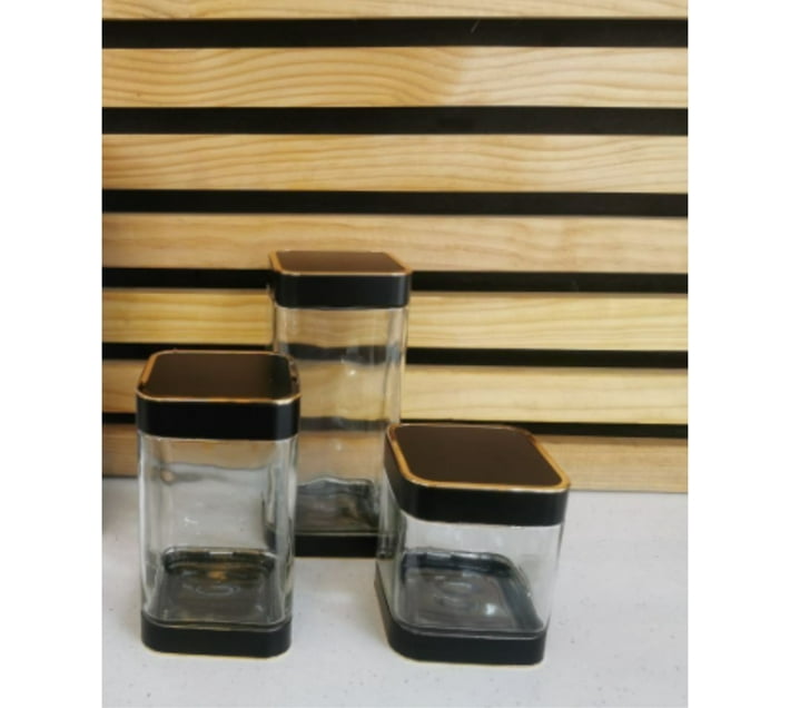 grace home Plastic Utility Container - 700 ml (Pack of 3, Black ...