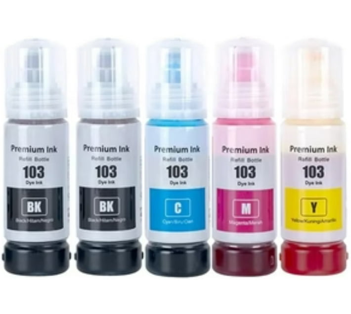 epson Epson 103 Compatible Print Inventory (CMYK) Bundle + Extra black ...