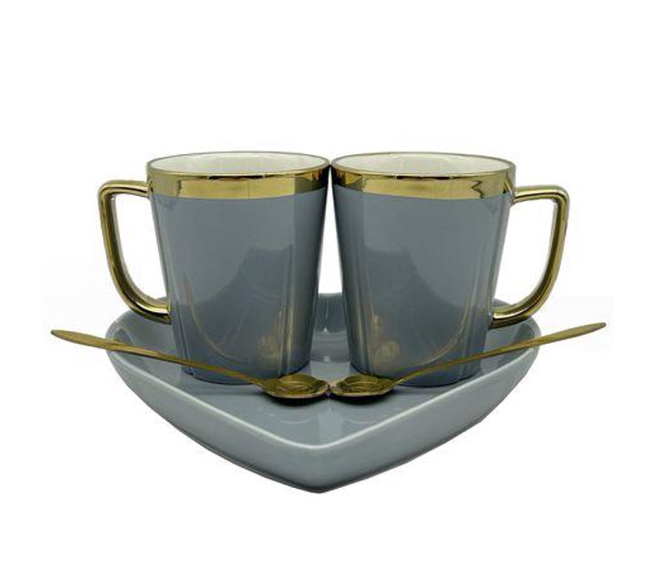 Elegant King 5-Piece Round Shape Tea & Coffee Mug Set - Moon Light | Makro