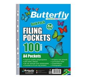 Flip File A4 Filing Pockets 100-Pack | Makro
