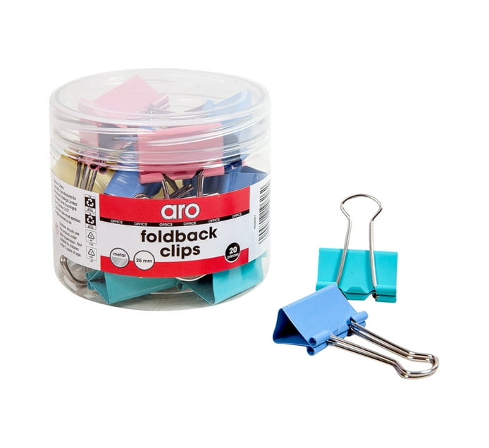 ARO Foldback Clips 20-Pack Pastel | Makro