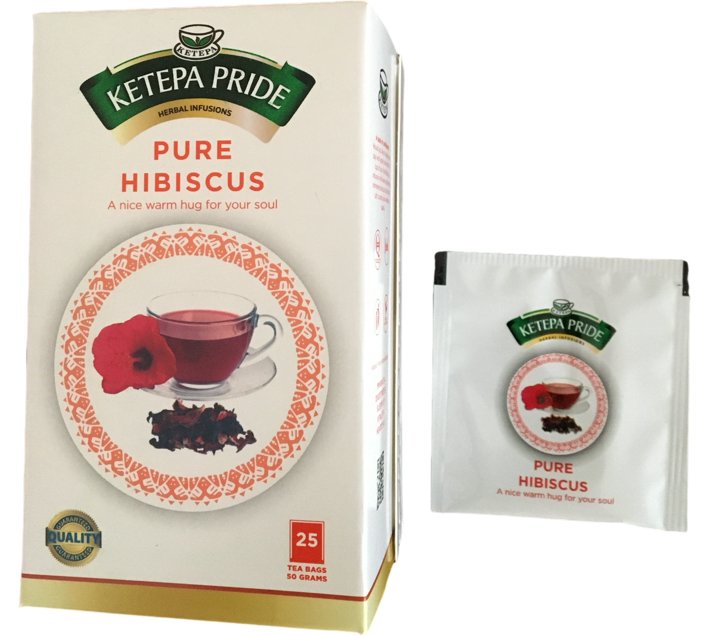 ketepa pride Pure Hibiscus A Nice Warm Hug For Your Soul Tea Bags 25's ...