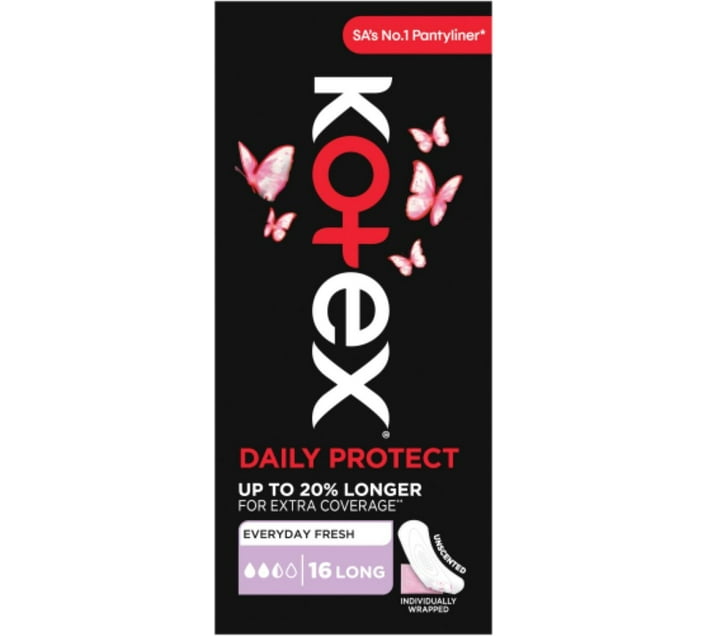 Buy Kotex Long Unscented Ultra Longsize Pantyliner (Pack of 16) in Bulk ...