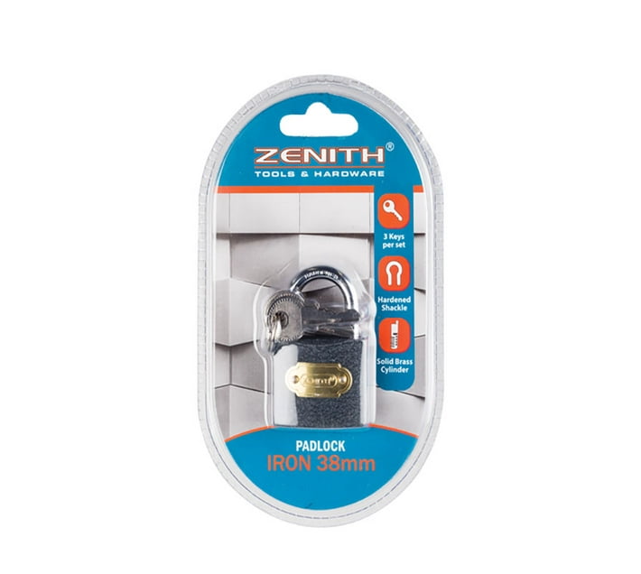 Padlock - Home Security - Iron - Extra Keys - Silver - 38Mm - 3 Pack ...