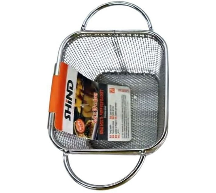 Shind KT32227 Grid Multipurpose Fry Basket Steel Strainer Kitchen Tool ...
