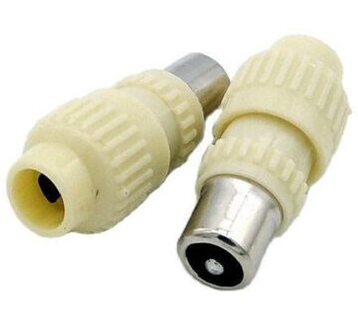 PressPlay Tech 100 Male TV Plug for Antennas -RF TV Coaxial Plug Push ...