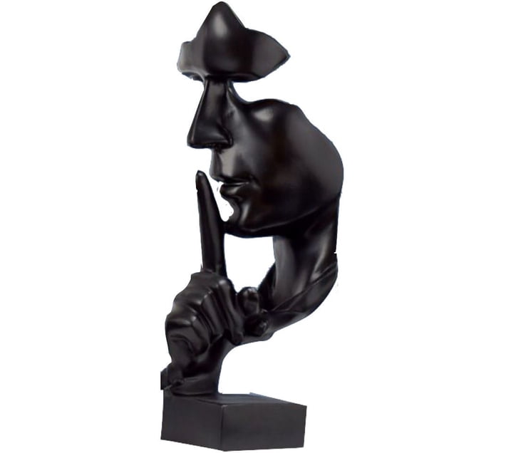 The Good Sport Home Decor Nordic Silence Is Golden Secret Silent Statue ...