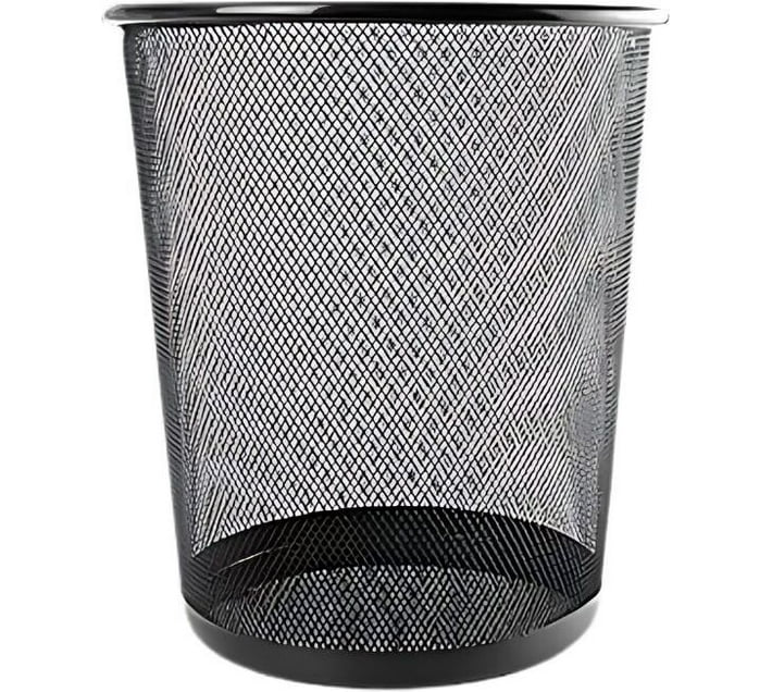 Buy Kersol Round Wire Mesh Bin Steel Dustbin (Black) in Bulk | Makro ...