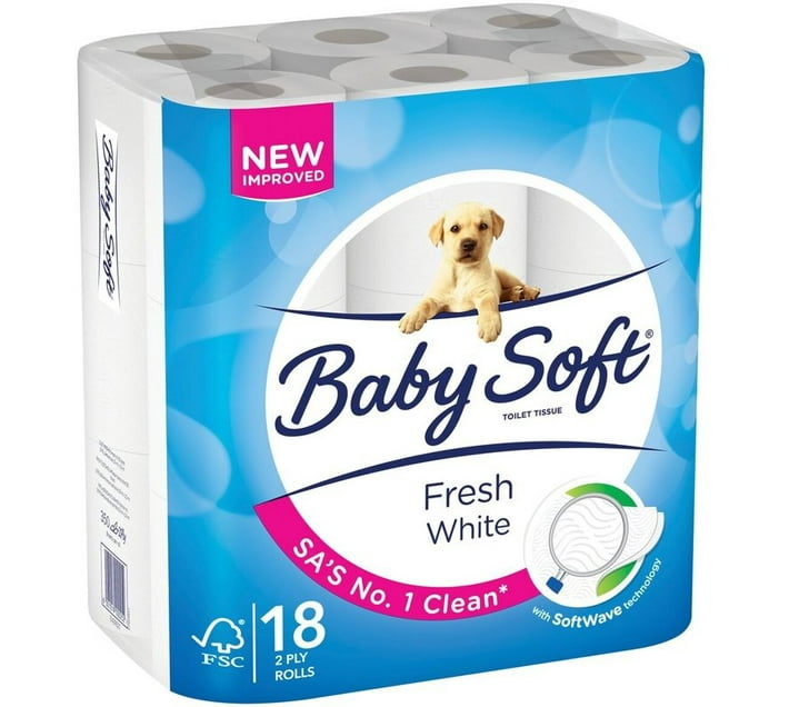 Buy Baby Soft 2 Ply Toilet Paper Roll (Pack of 1 x 18 Rolls) in Bulk ...