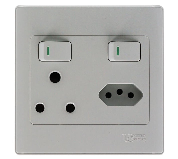 Someone’s in a Makro UNITED ELECTRICAL Double Switch Socket With Euro ...