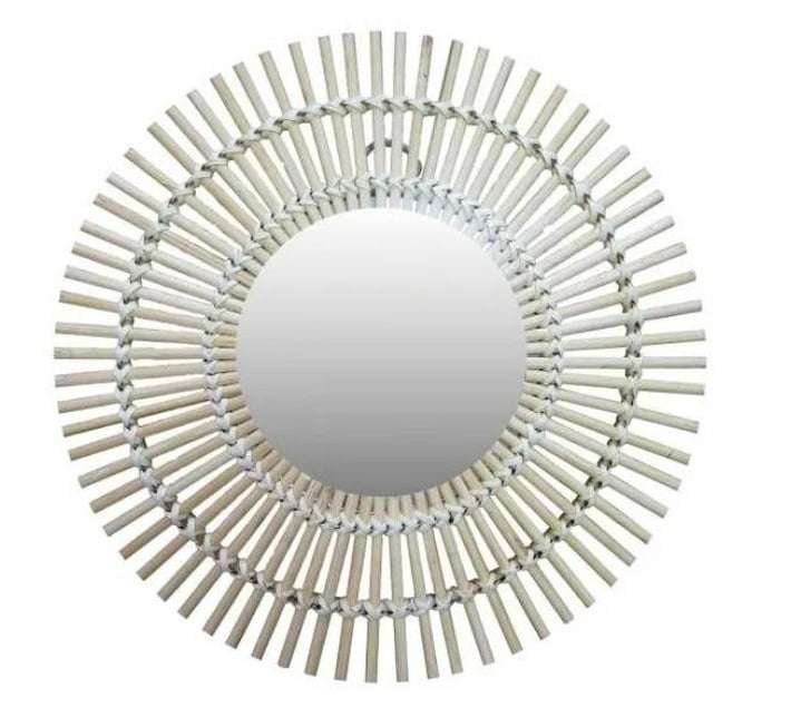 Someone’s in a Makro Rattan Round Face Mirror - 30cm Mood