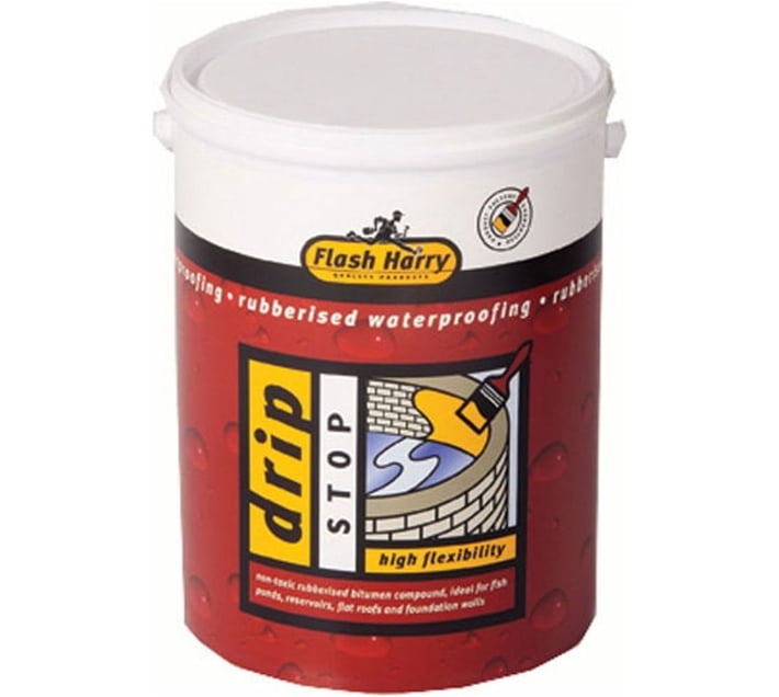 Buy Flash Harry Drip Stop Fibre Waterproofing - Black (5L) Solvent ...