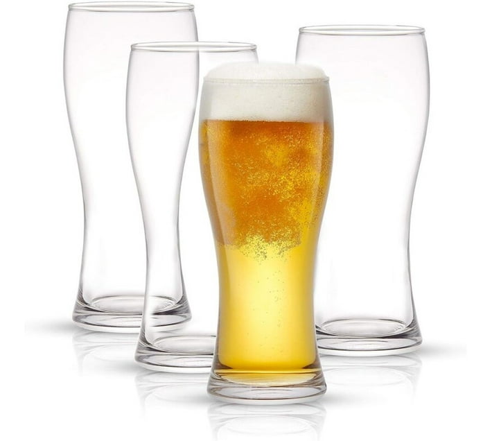 Danny Home (Pack of 4) Long Beer Glasses 4Pcs 600ml Beer Glass Set (600 ...
