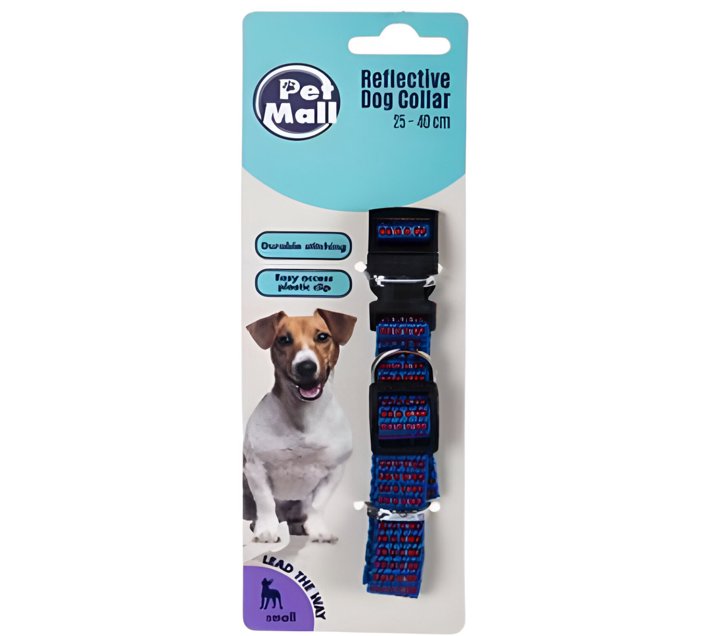 Pet Mall 072-000228B Dog Everyday Collar (25 - 35 cm, Blue) | Makro