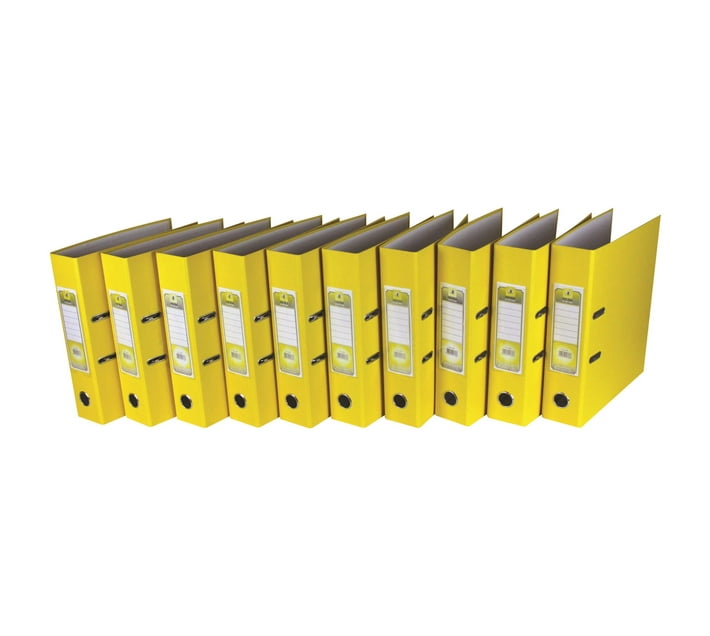 Someone’s in a Makro Files 10 Pack A4 PVC Lever Arch Files- Yellow Mood