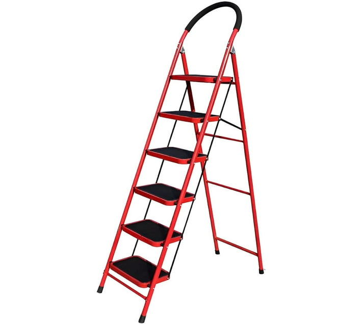 Buy shewa 6Step Steel Ladder (With Platform, Hand Rail) in Bulk | Makro ...