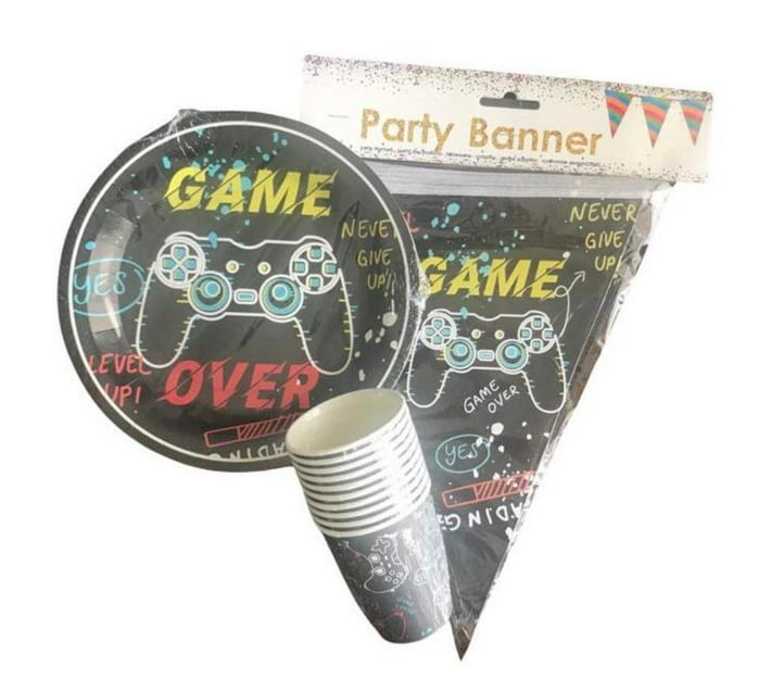 Someone’s in a Makro Game over Themed Party set - 3 pack - Paper Plates ...