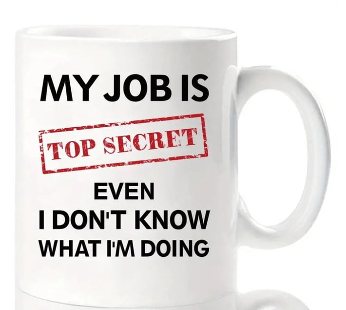 DFS Deals My Job is Top Secret Ceramic Coffee Mug (300 ml) | Makro