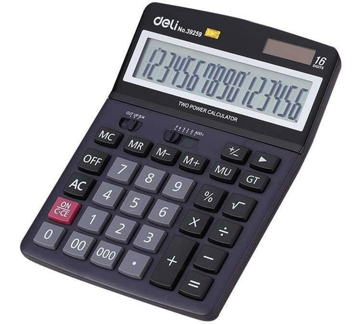 Buy Deli t Desktop Calculator Basic Calculator (16 Digit) in Bulk ...
