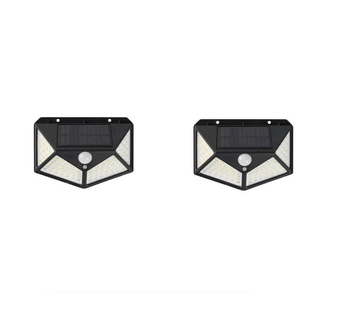 Someone’s in a Makro Pack of 2 100 LED Solar Motion Sensor Wall Light ...