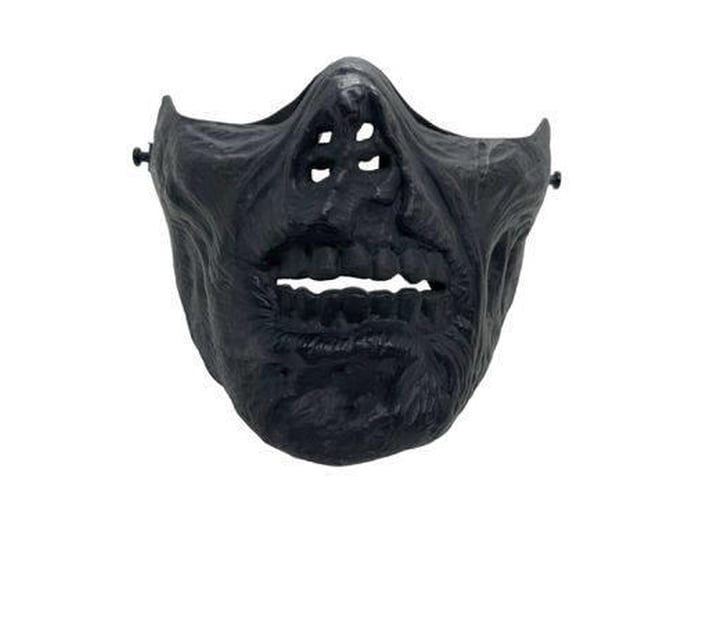 Someone’s in a Makro Lower Half Skull Zombie Airsoft Mask - Black Mood