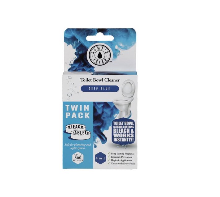 Toilet Freshener - Cistern Block - Blue & Bleach - 50g - Pack of 2 - 5 ...