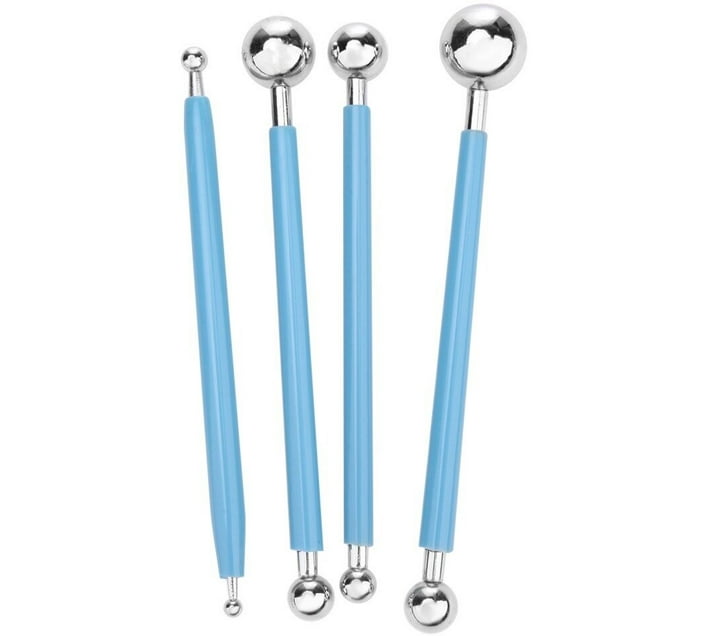 Maruti Groups 4pcs Dotting tool Fondant Modeling Tools Set Gum Paste for Cake Decorating ...