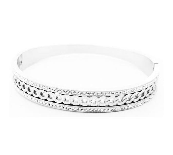 Someone’s in a Makro Stainless Steel Clip Open bangle - Cuban detail ...